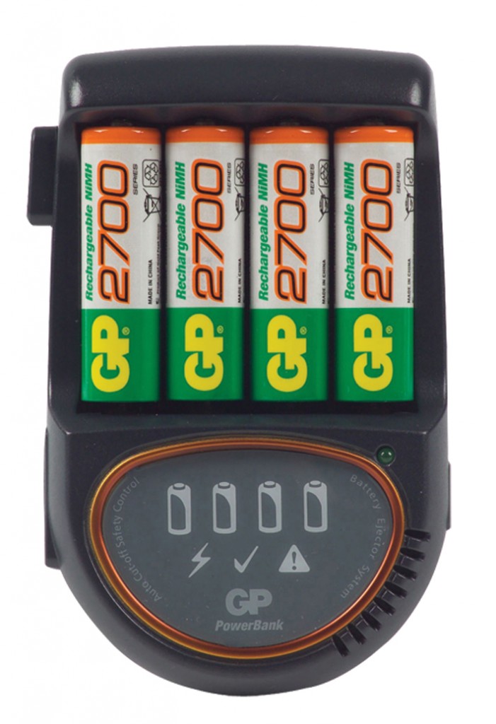 GP Powerbank H500 lader met Oplaadbare Batterijen 2700 mAh (4 stuks ...